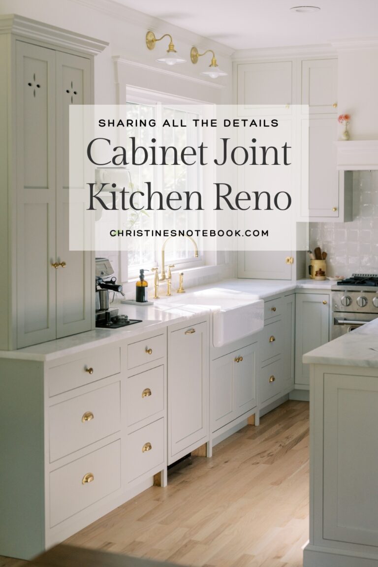 Cabinet Joint: A Kitchen Renovation Story - Christine's Notebook