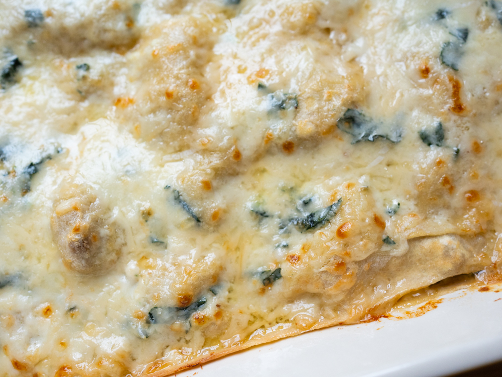 Creamy Veggie & Sausage Lasagna - Christine's Notebook