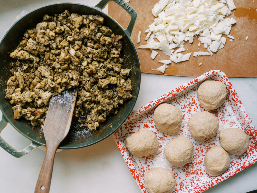 Chicken Pesto Hand Pies with Freshly Milled Flour - Christine's Notebook